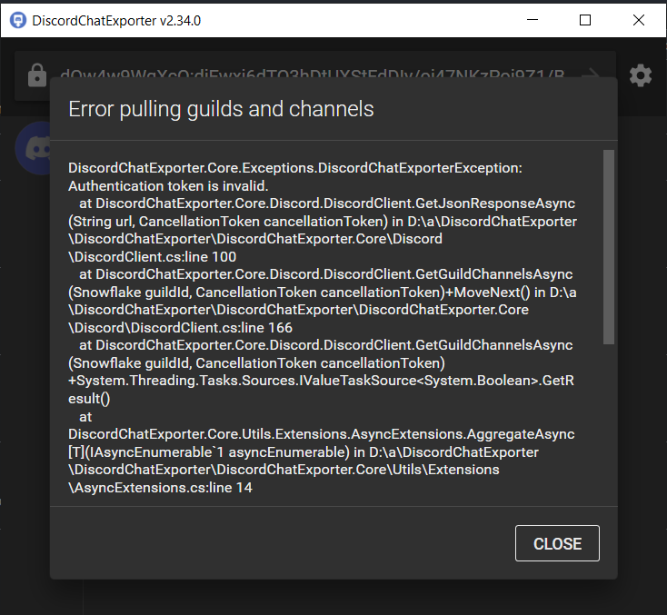 Getting authentication token is invalid for a fresh token (using the ...