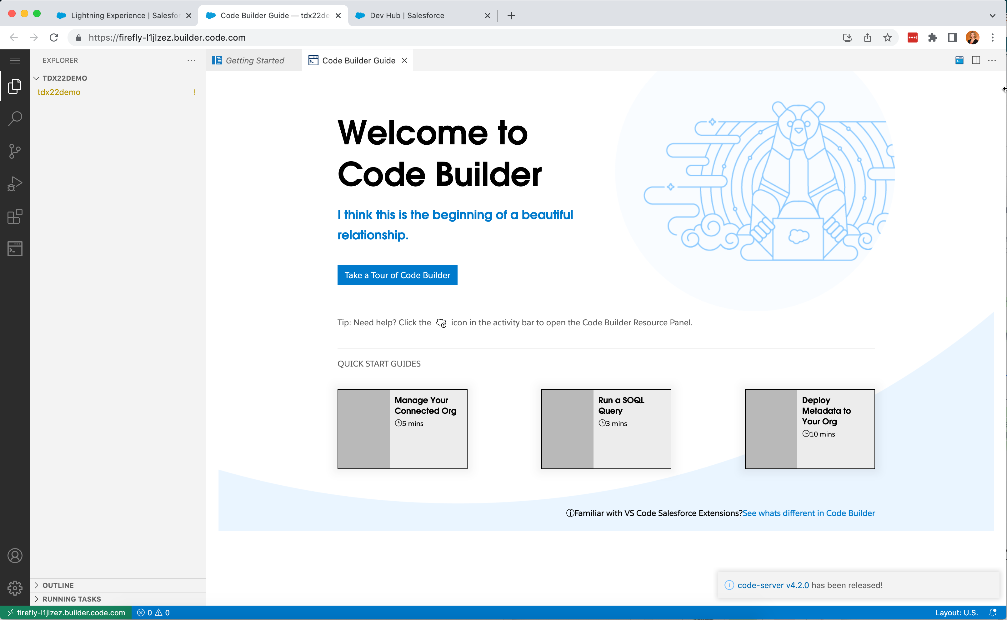 Quiet The Noise That Users Are Greeted With The First Time They Access Code Builder · Issue 141