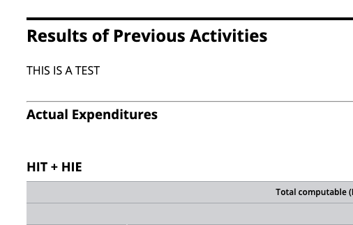 Results of previous activities fields are missing in export view · Issue #2391 · Enterprise-CMCS ...