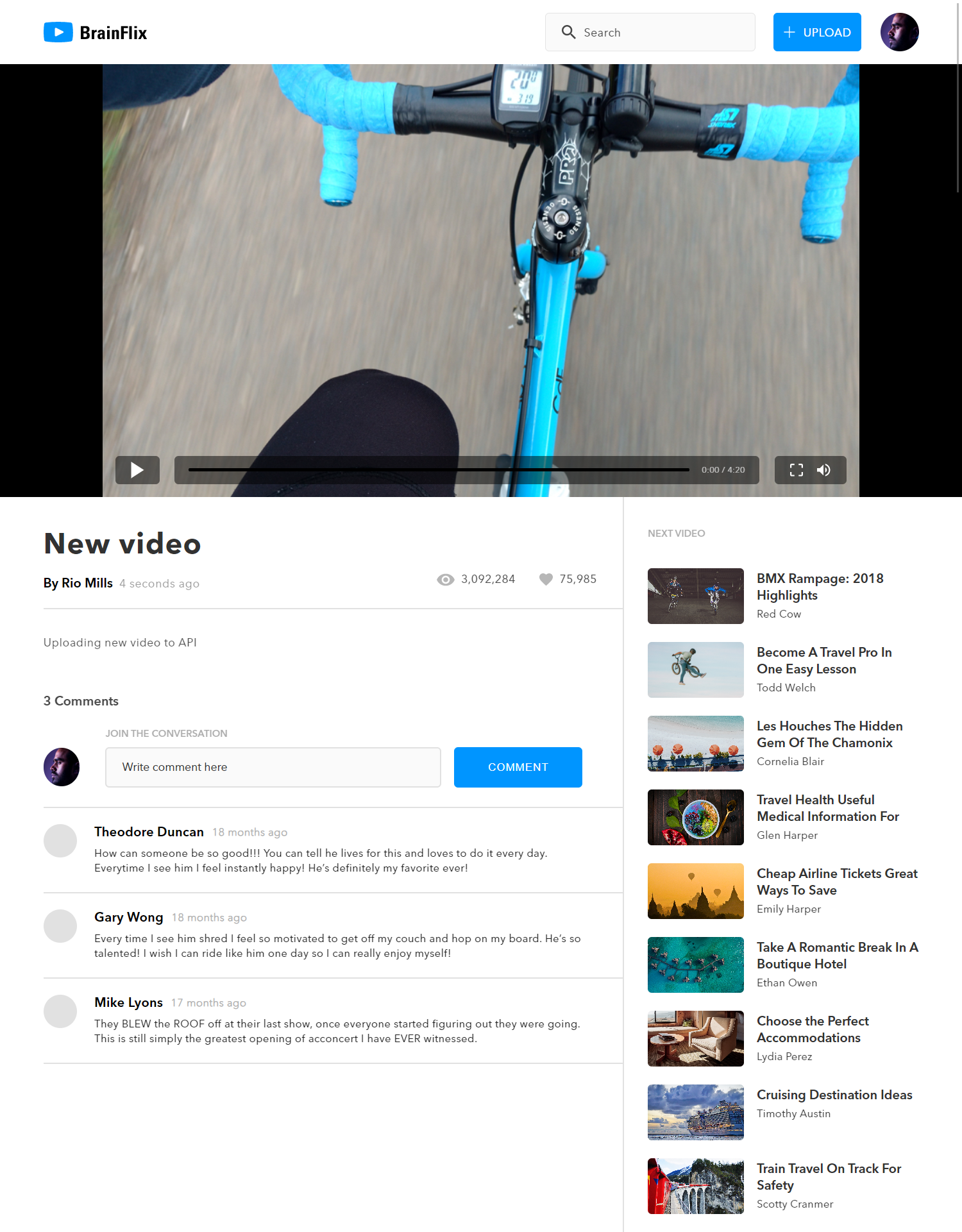 GitHub - rodenstockk/rio-mills-brainflix: Full stack app using Node Express and React to build ...