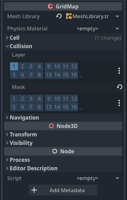 GridMap (3D) collision settings missing collision_priority property · Issue #70302 · godotengine ...