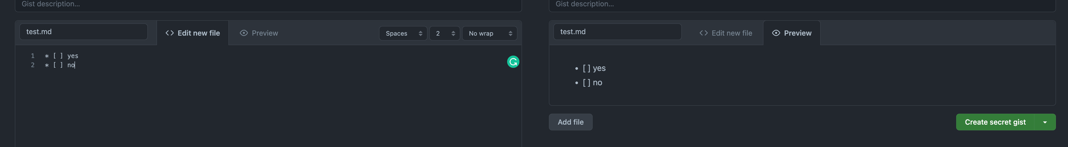 Checkbox not rendering in gist · community · Discussion #42876 · GitHub