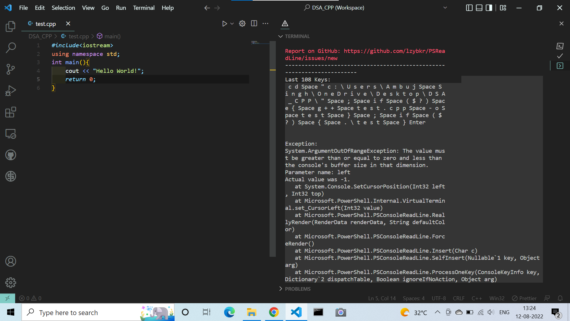 Last 108 Keys · Issue 3406 · Powershell Psreadline · Github