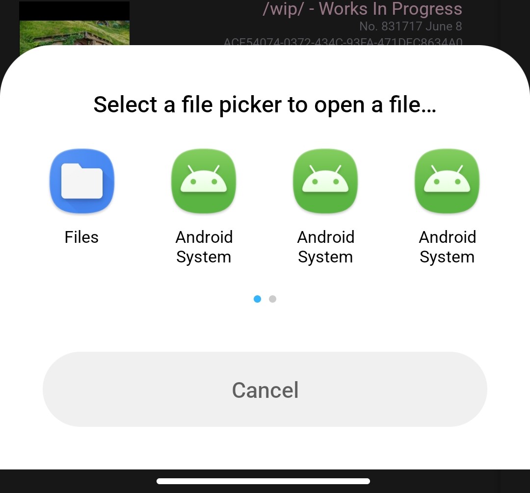 Option to always open different app by default when attach a file ...