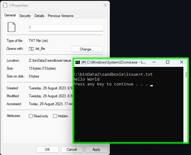 unable to open text file (.txt) using file associations · Issue #3237 · sandboxie-plus/Sandboxie ...