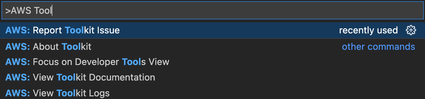 AWS Toolkit Connect not present in Command Palette · Issue #2784 · aws/aws-toolkit-vscode · GitHub