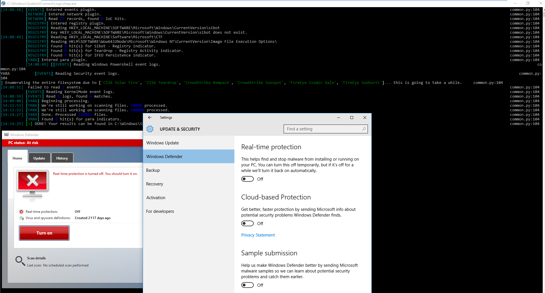 [EVENTS] Read 0 logs, found 0 matches · Issue #13 · cisagov/CHIRP · GitHub