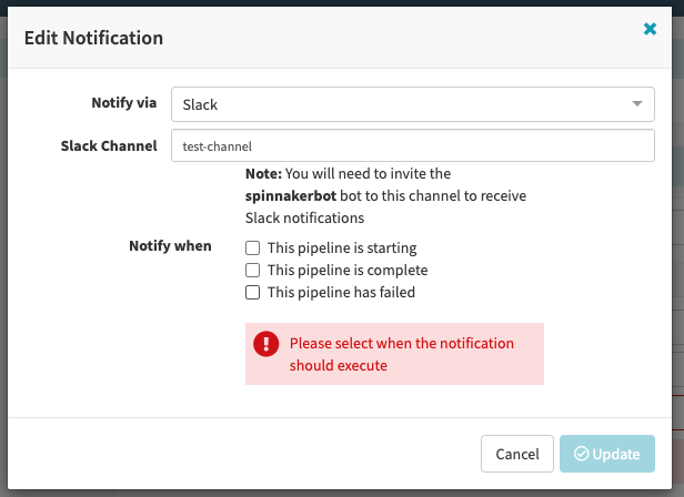 Notify When Pipeline Execution Is Cancelled · Issue 6393 · Spinnakerspinnaker · Github