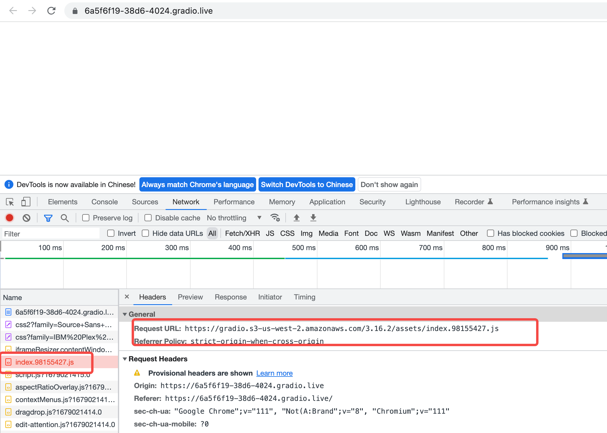 Bug Cant Open Gradio Linkdue To Missing Indexjs · Issue 8693