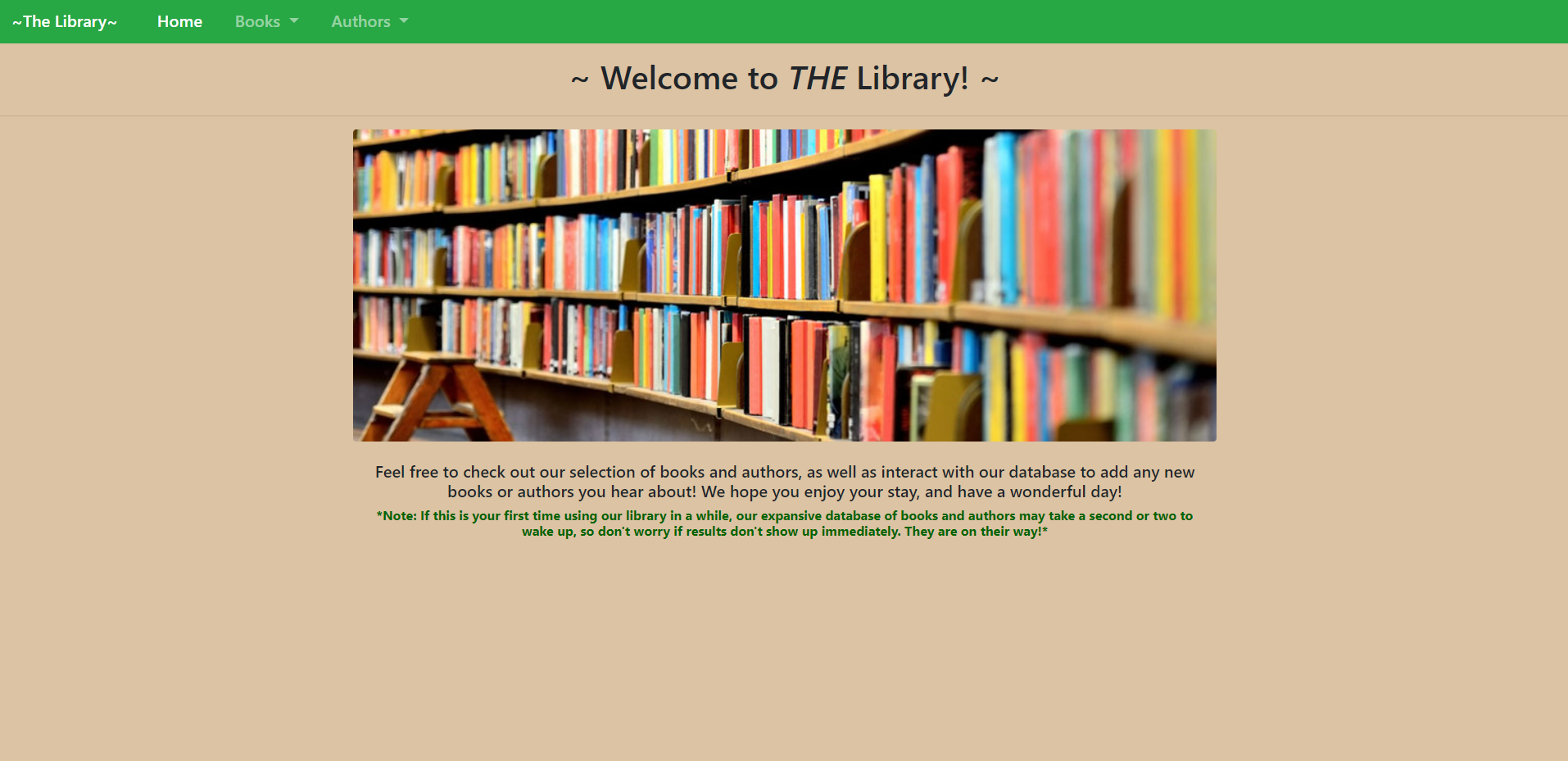 GitHub - LoganMunoz16/library-database-front-end: Solo Project - The ...