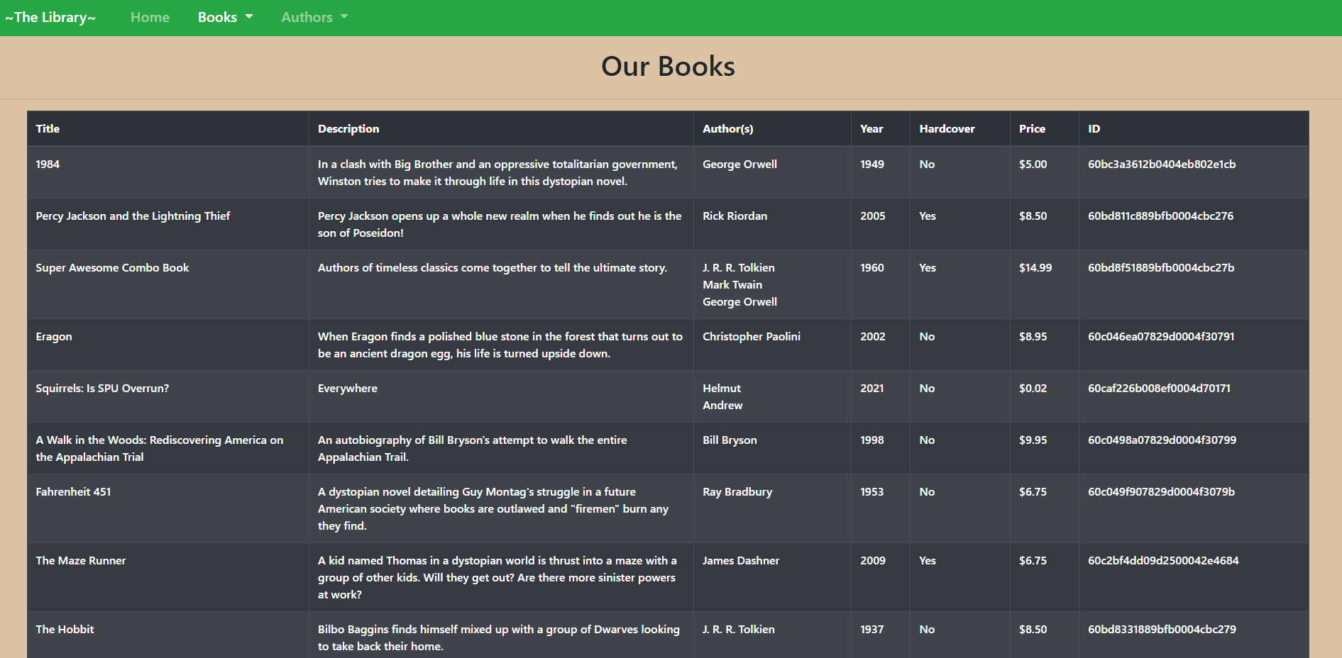 GitHub - LoganMunoz16/library-database-front-end: Solo Project - The ...