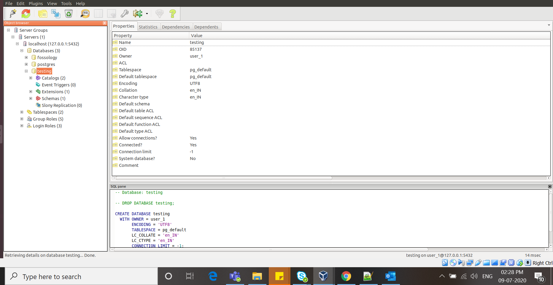 Install of Fossology 3.6.0 fails when configured with a database that isn't called "fossology ...
