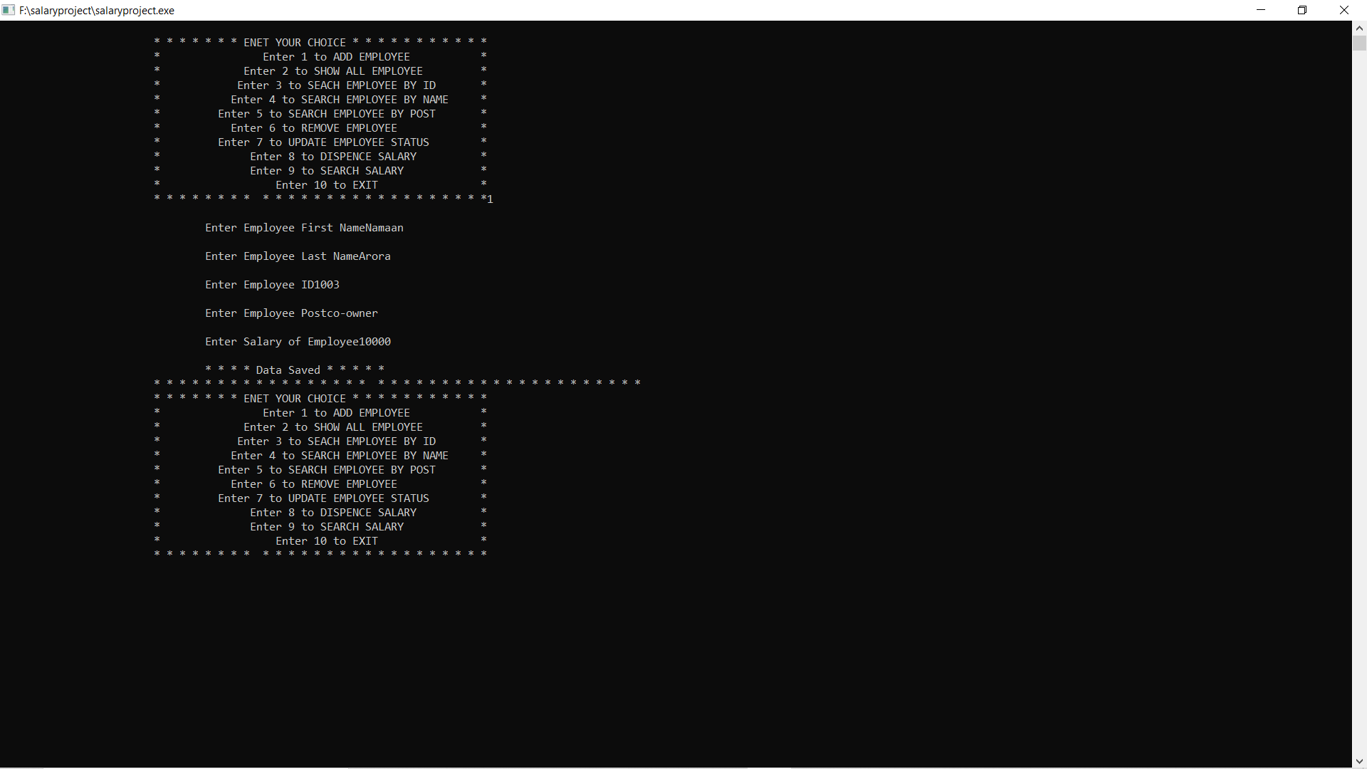 GitHub - naman3305/SalaryManagement