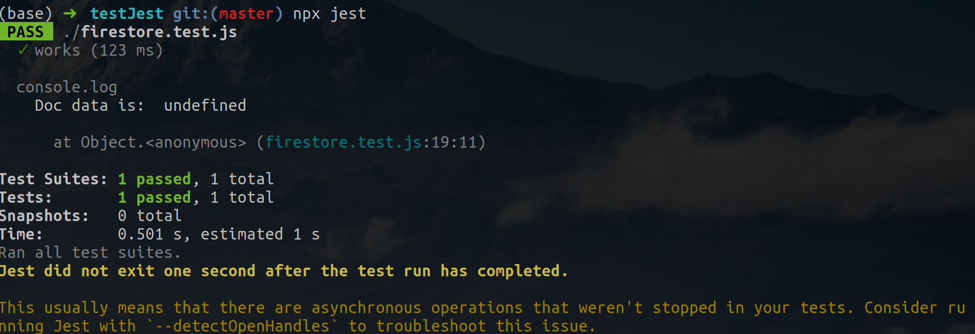 Firestore's GRPC client does not terminate its open connection with Jest 27.0.1 · Issue #4947 ...
