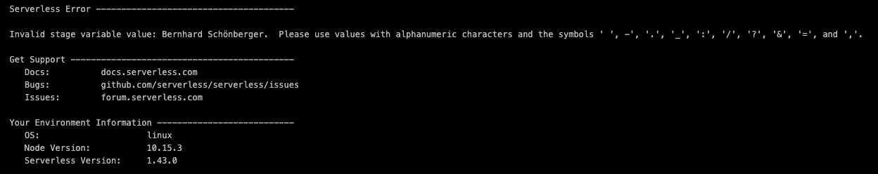 Problem With Tags Including German Umlauts · Issue 6170 · Serverlessserverless · Github