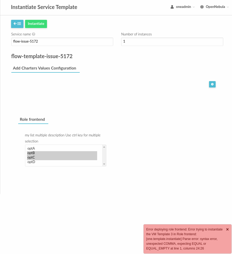Instantiation flow form fails in Sunstone when exists a list-multiple user input · Issue #5172 ...