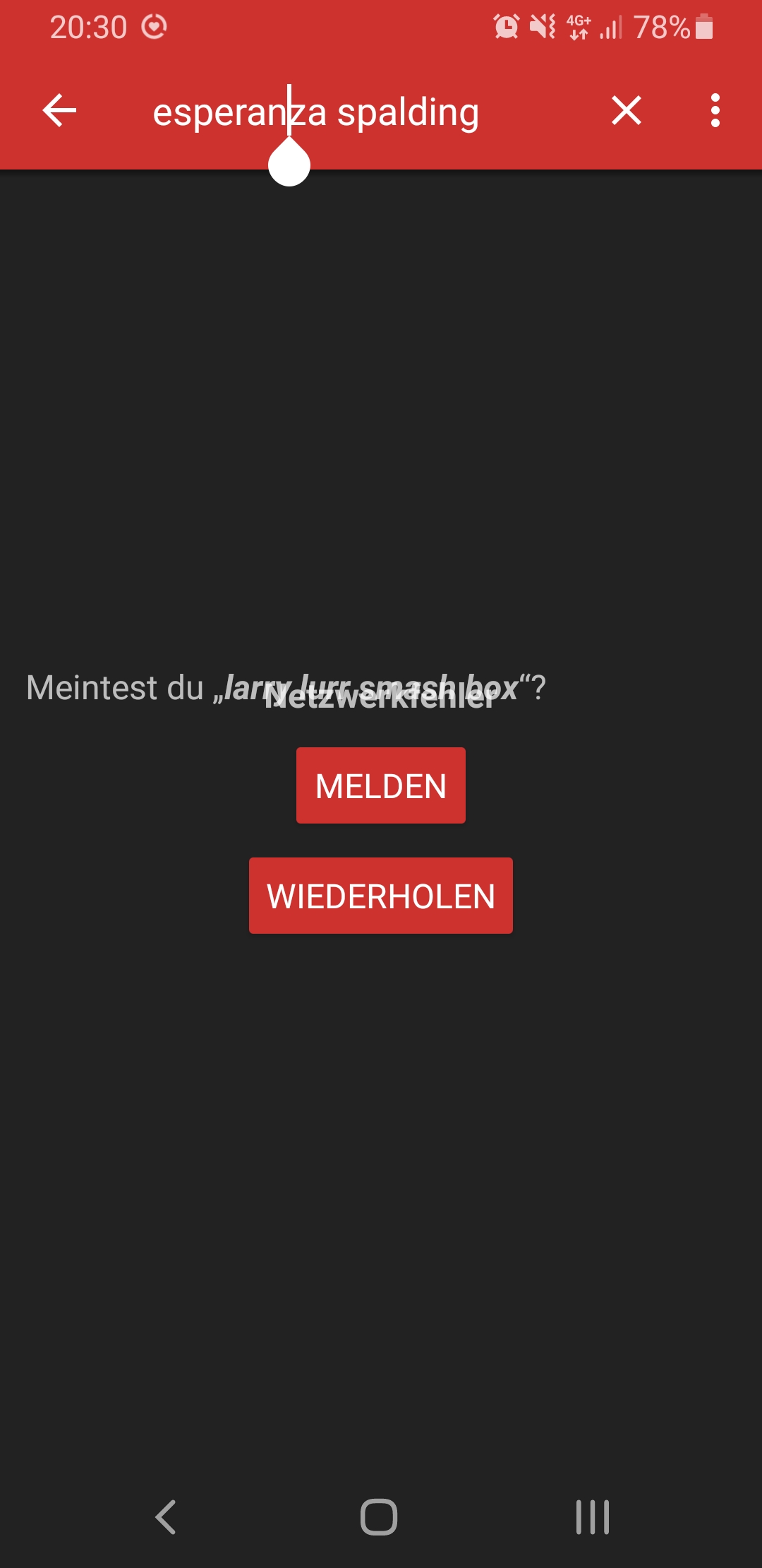 Network error overlaps with "did you mean to search for..."-text · Issue #6992 · TeamNewPipe ...