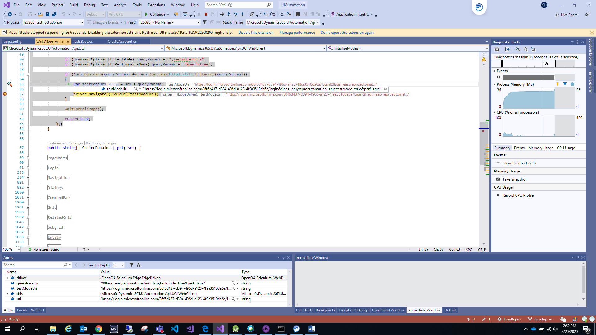 [BUG] Get 404 after login successfully to CRM in Edge while in Chrome ...