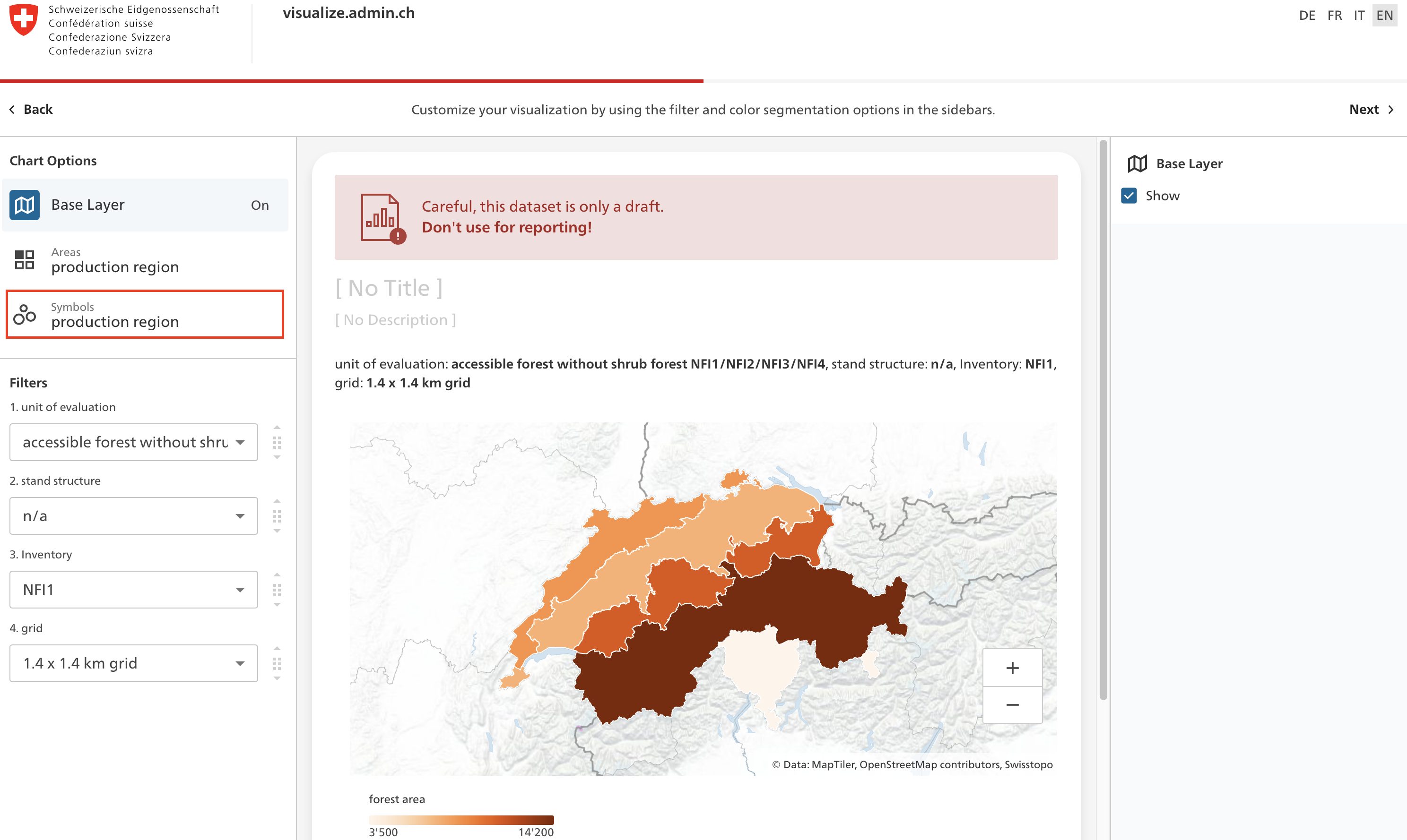 Map: Same behaviour in left side bar for symbol layer as for color segmentation in other charts ...