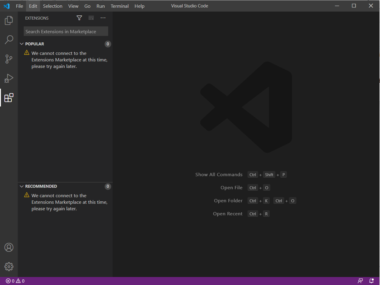 can not connect to the Extension Marketplace · Issue #111277 ...