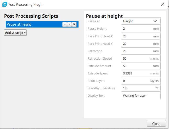 [4.4.0] Pause at height not inserting code · Issue #6933 · Ultimaker/Cura · GitHub