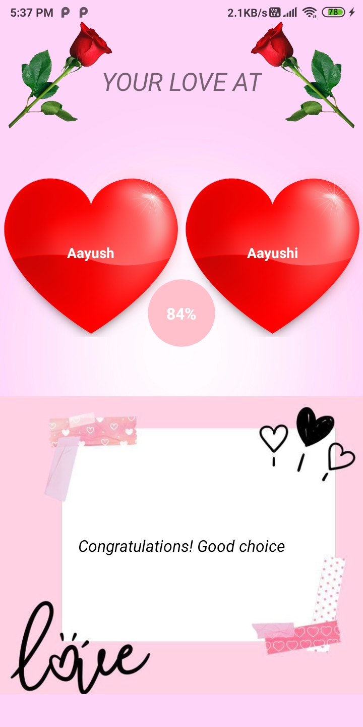 GitHub - ashishgupta8051/Love-Calculator: Type your name and the name ...