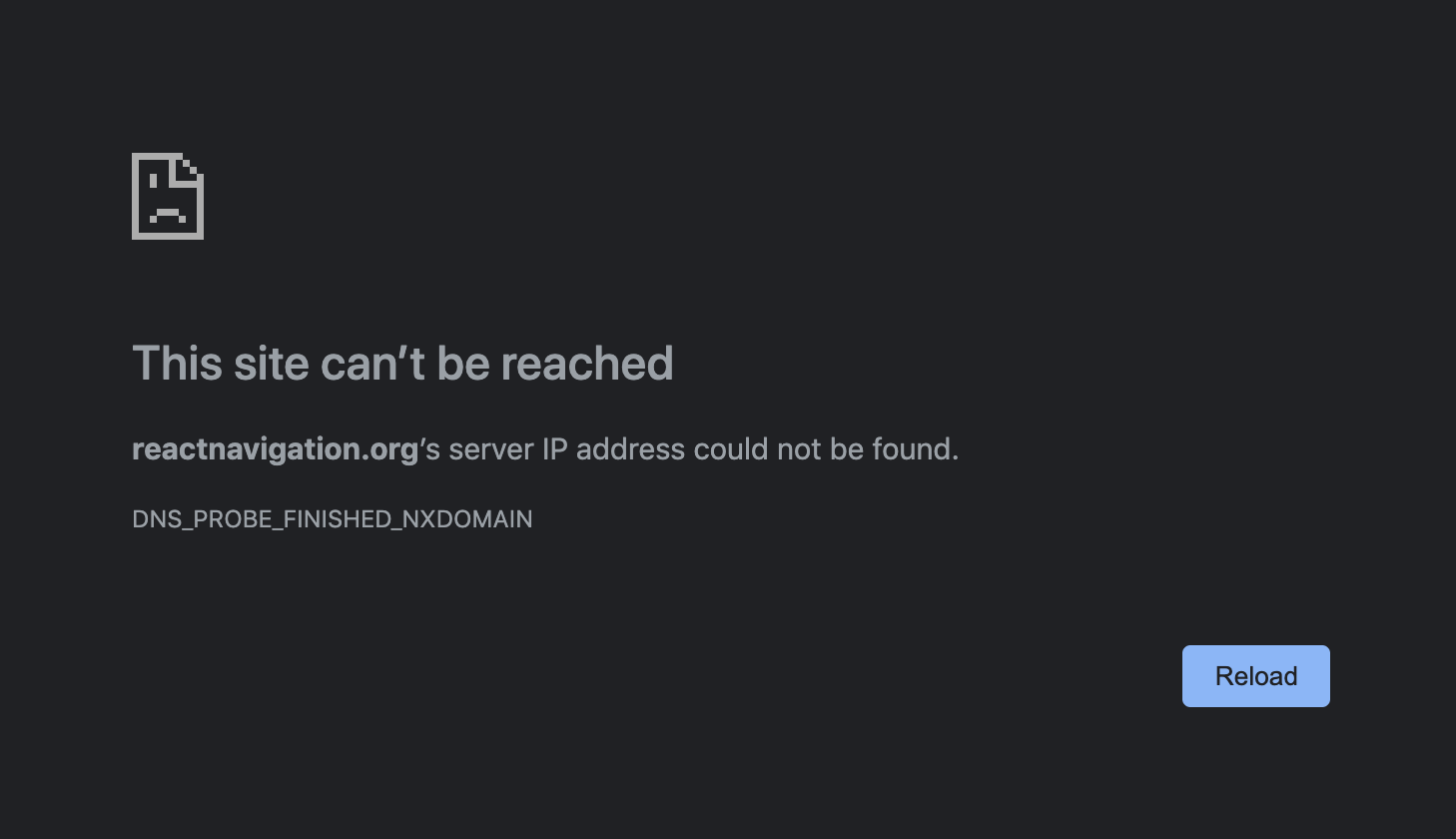 React Navigation Website Is Down · Issue 8605 · React Navigationreact Navigation · Github 