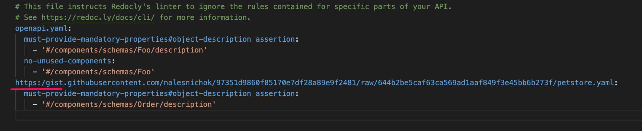 Remote schema errors are not being ignored by lint-ignore-file · Issue #1013 · Redocly/redocly ...