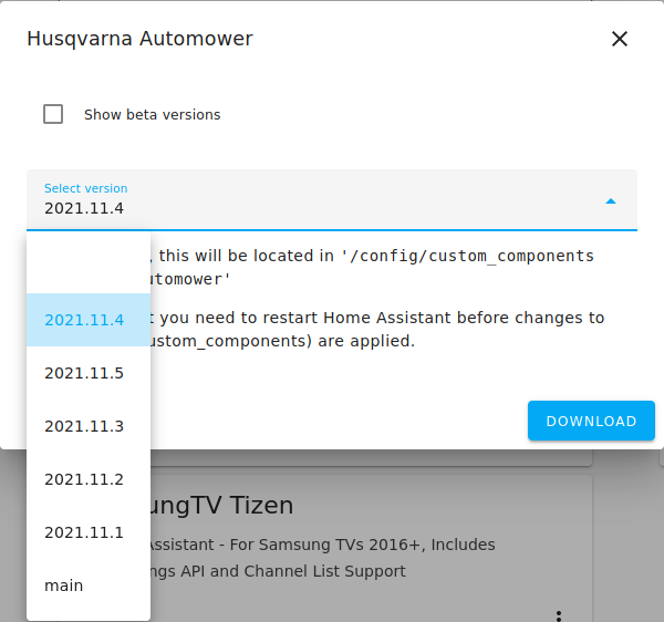 Version aren't shown in the right order · Issue #2295 · hacs/integration · GitHub