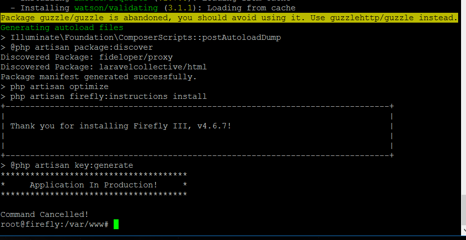 Error on composer script · Issue #928 · firefly-iii/firefly-iii · GitHub