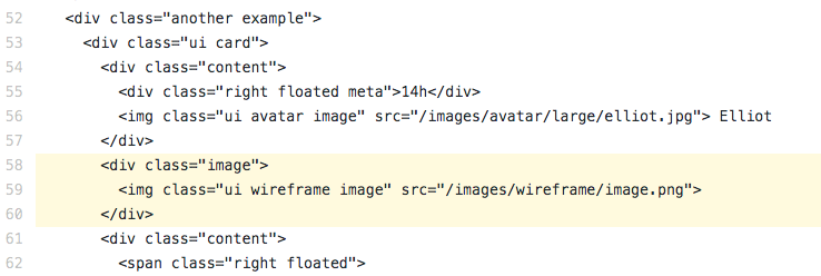 [Card] - Example code is incorrect · Issue #5921 · Semantic-Org/Semantic-UI · GitHub