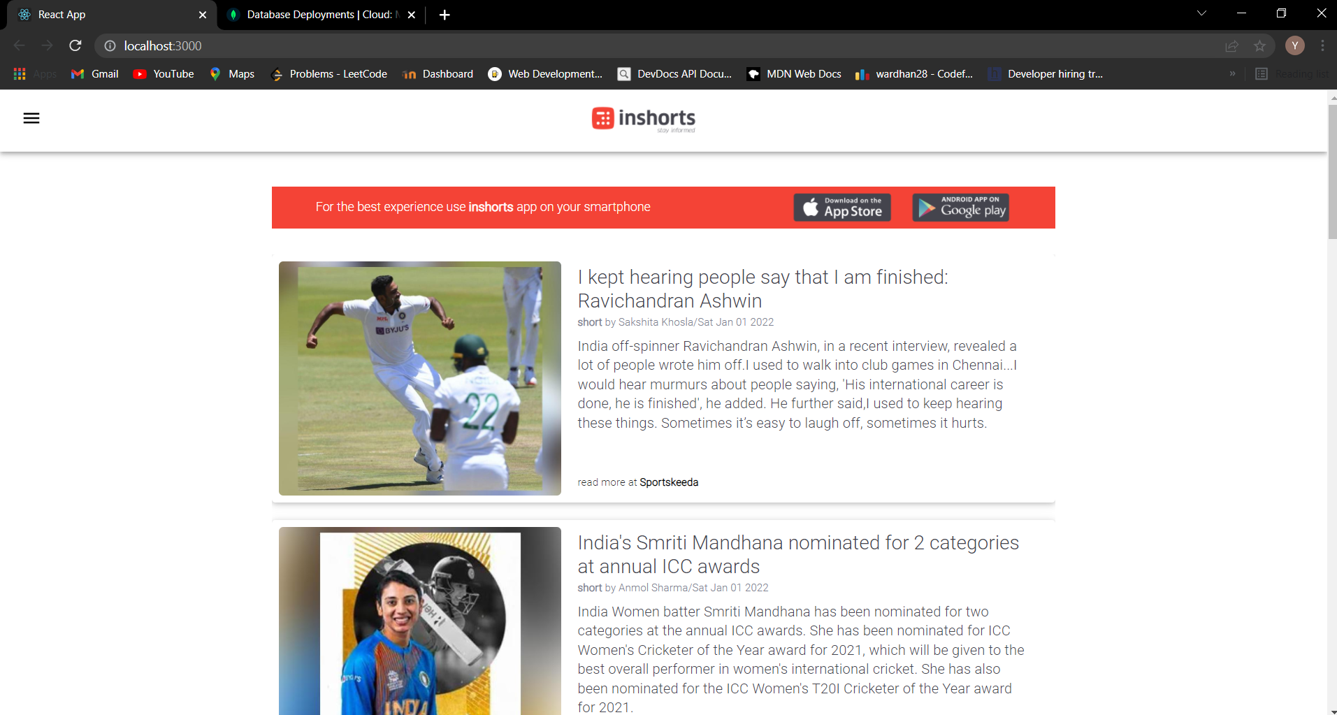 GitHub - wardhanyash/InshortsClone: This is a clone of Inshorts news app.