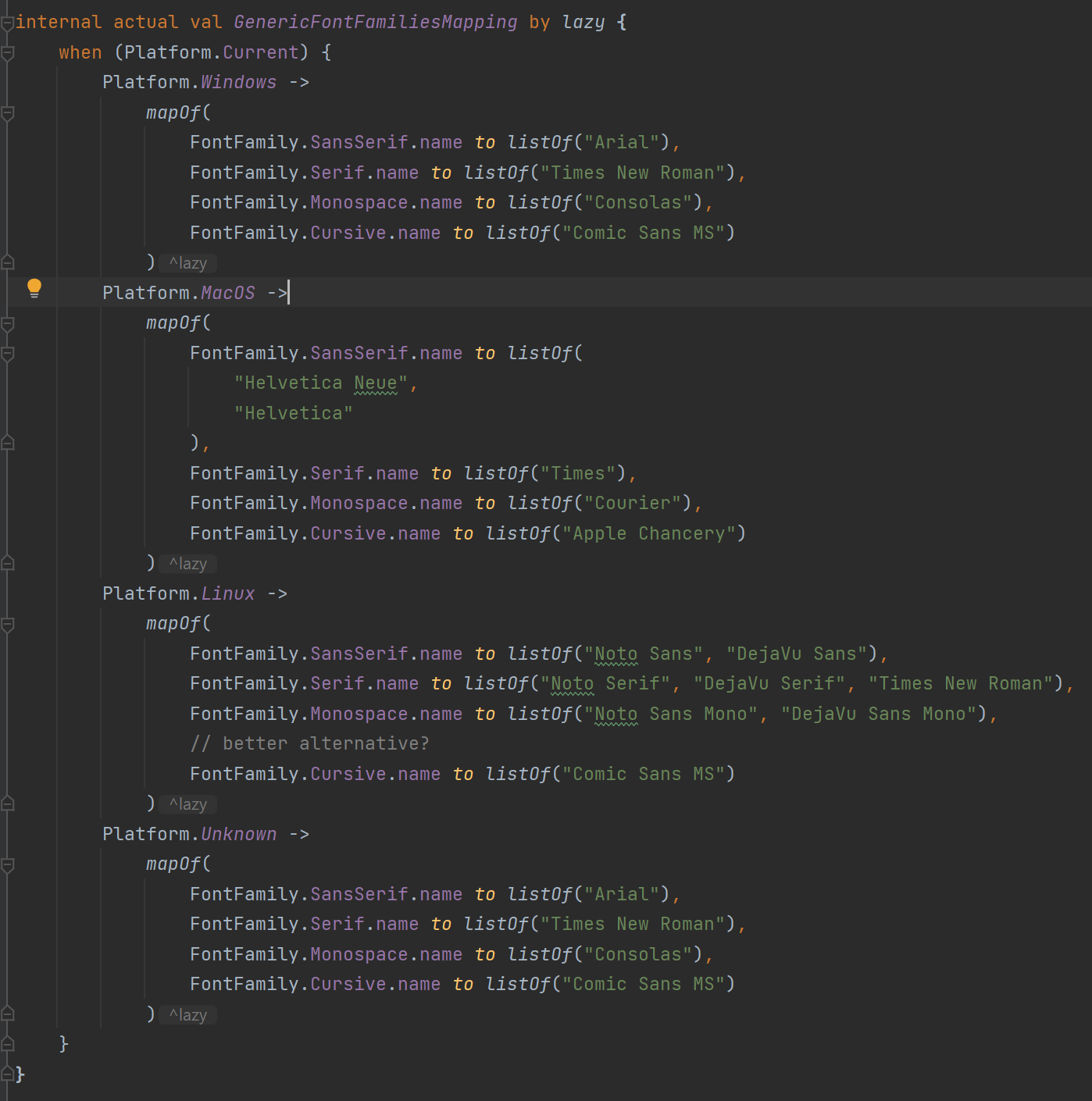 Ios Specify Genericfontfamiliesmapping · Issue 2874 · Jetbrains Compose Multiplatform · Github