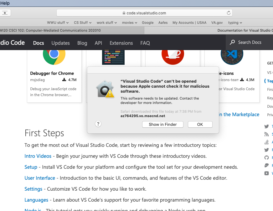 downloading on Mac · Issue #88260 · microsoft/vscode · GitHub