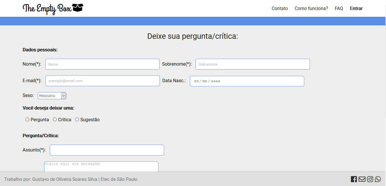 GitHub - gusdeoliveira/the-empty-box: Projeto Front-End para o site de ...