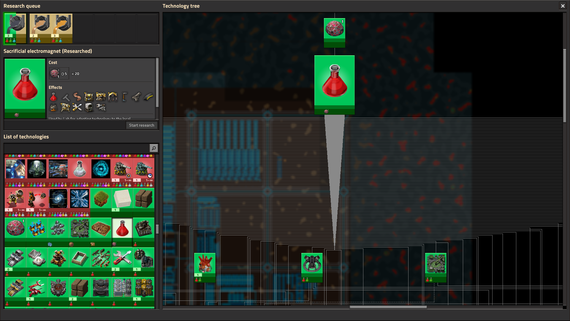 Reduce techs that depend on Sacrificial electromagnet · Issue #39 · modded-factorio/SeaBlock ...