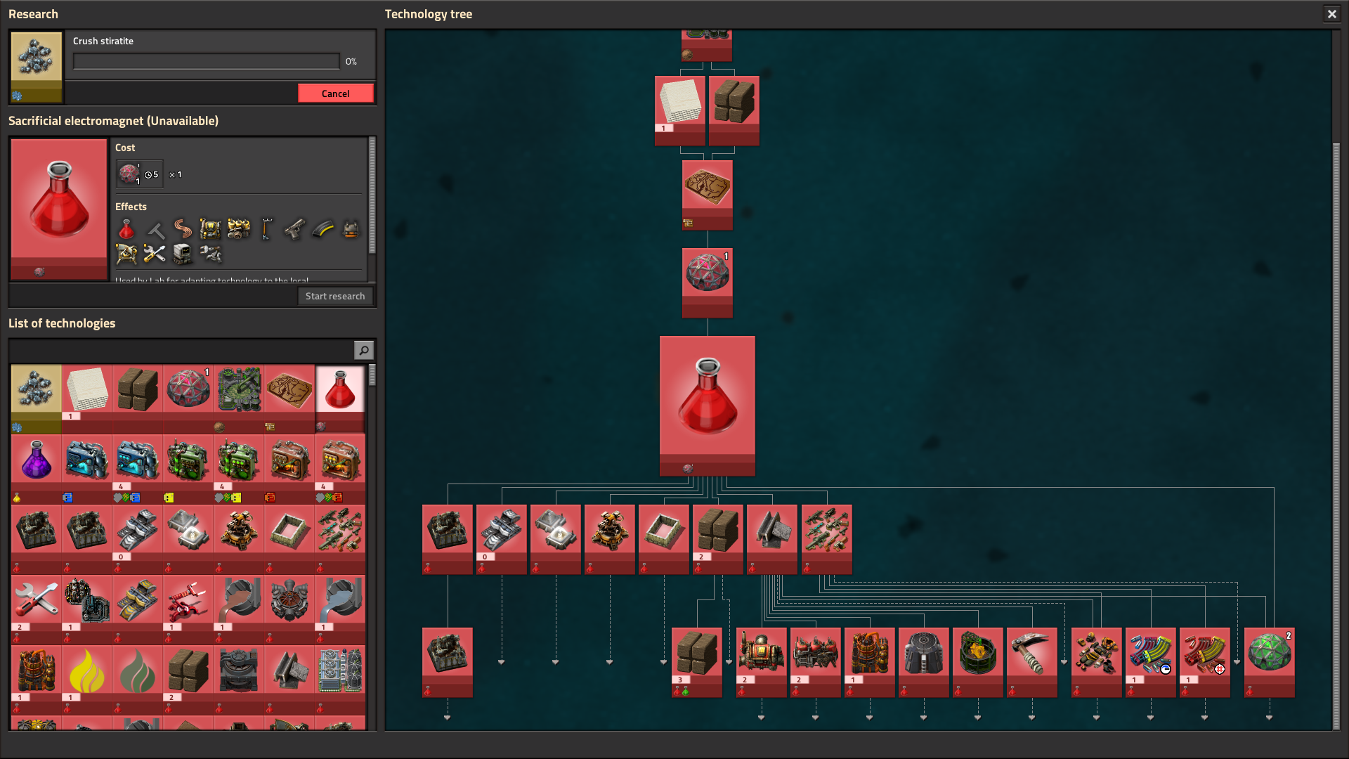 Reduce techs that depend on Sacrificial electromagnet · Issue #39 · modded-factorio/SeaBlock ...