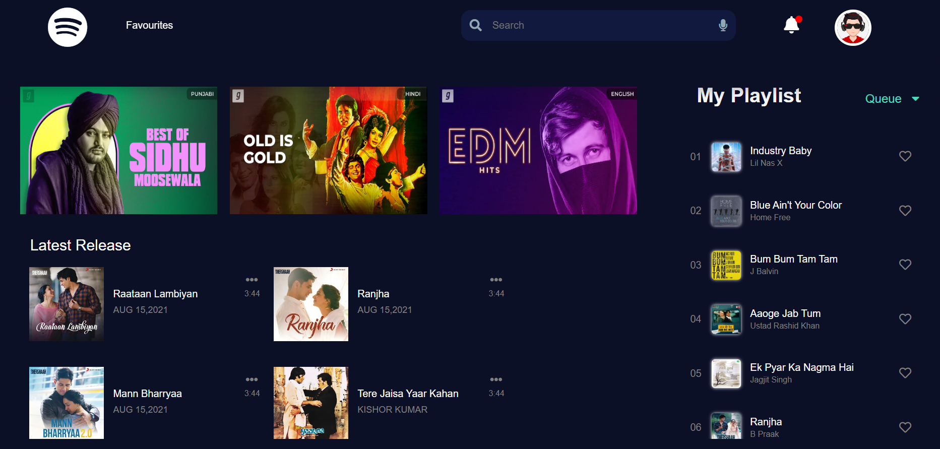 GitHub - saksham37/Music-Player: Fully responsive User Interface with ...