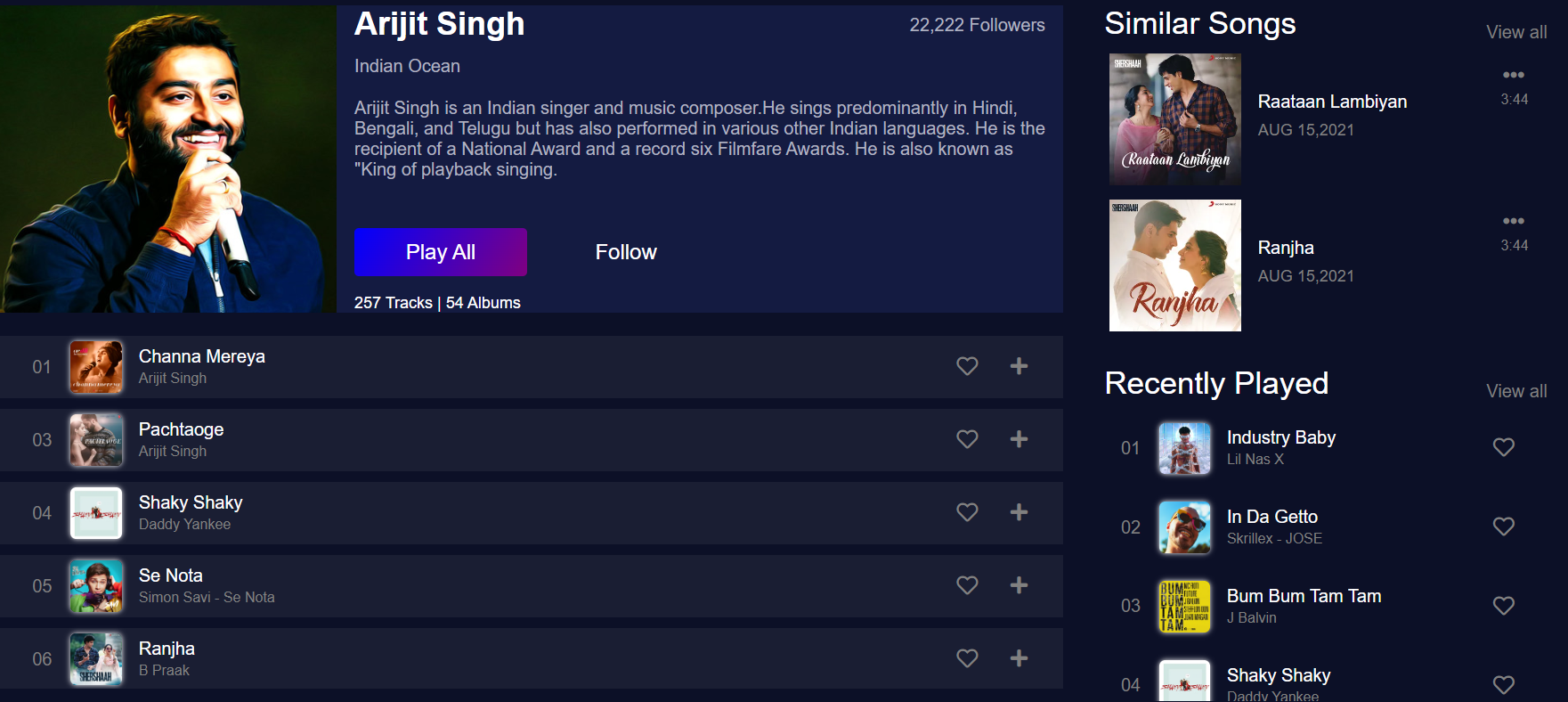 GitHub - saksham37/Music-Player: Fully responsive User Interface with ...
