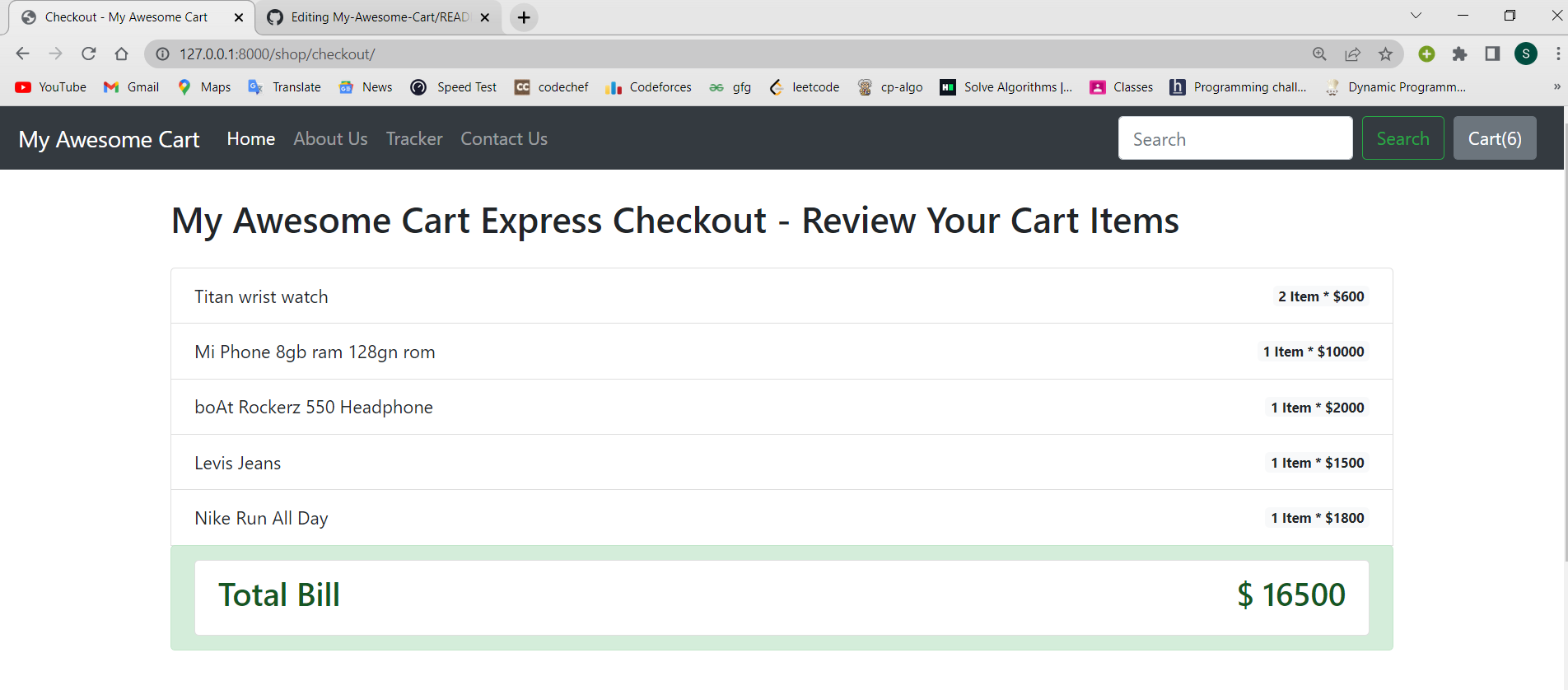 GitHub - shvm83/My-Awesome-Cart: An eCommerce website having the ...