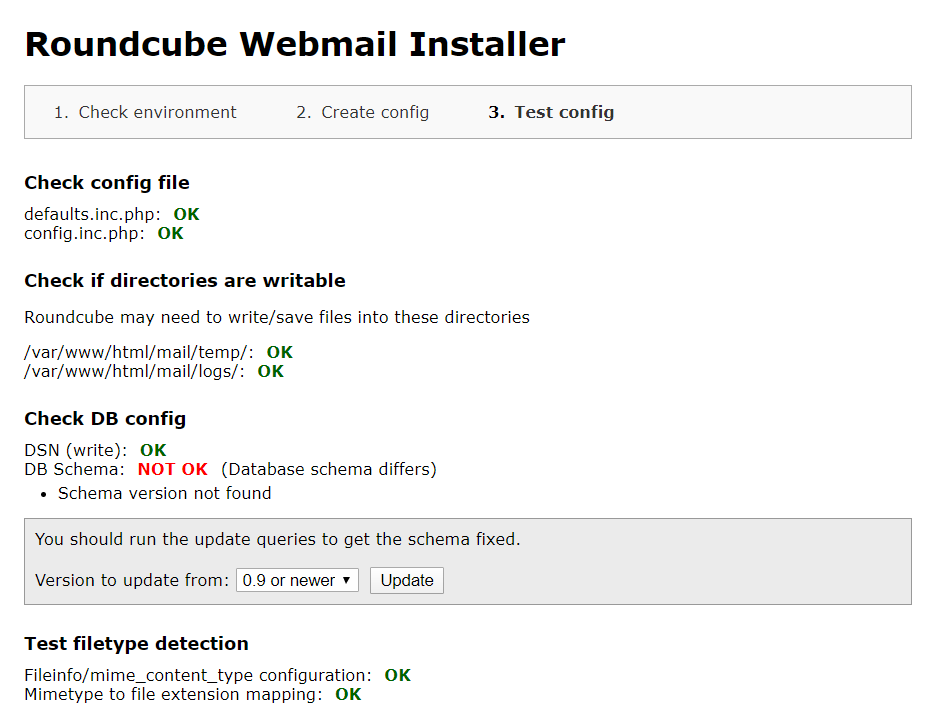 unable to initialise database · Issue #7394 · roundcube/roundcubemail · GitHub