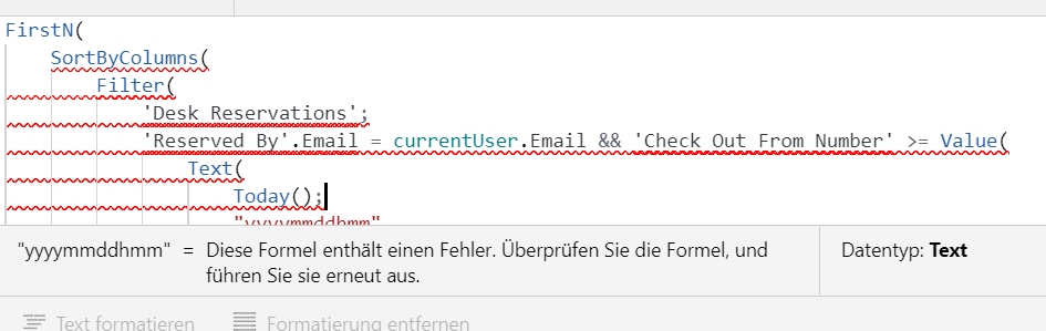 Desk Reservation - Code did not work - No data · Issue #43 · aprildunnam/PowerApps · GitHub