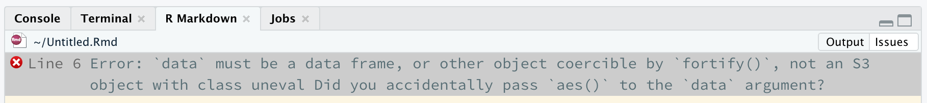 Error printing in the R Markdown tab switches · Issue #9002 · rstudio/rstudio · GitHub