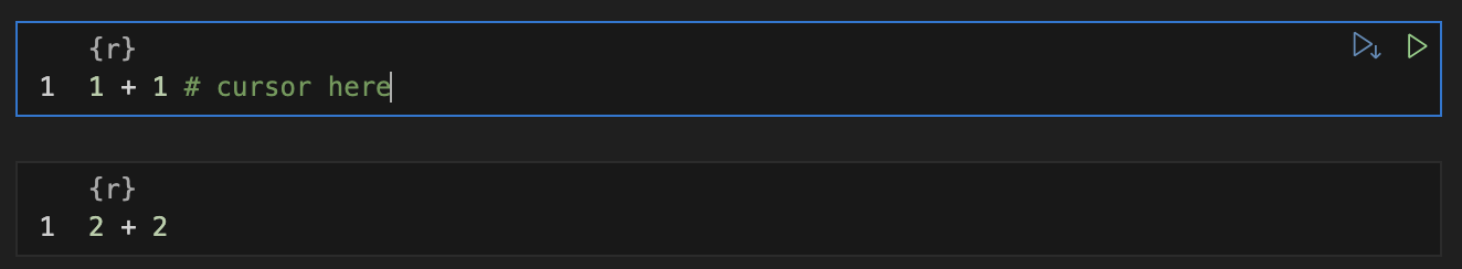 VS Code feature request: Show code running buttons in code cell · Issue #281 · quarto-dev/quarto ...