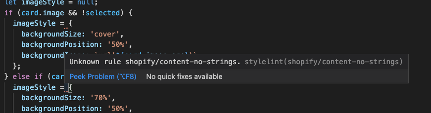 Stylelint Plugin Unknown Rule Shopifycontent No Strings · Issue 191