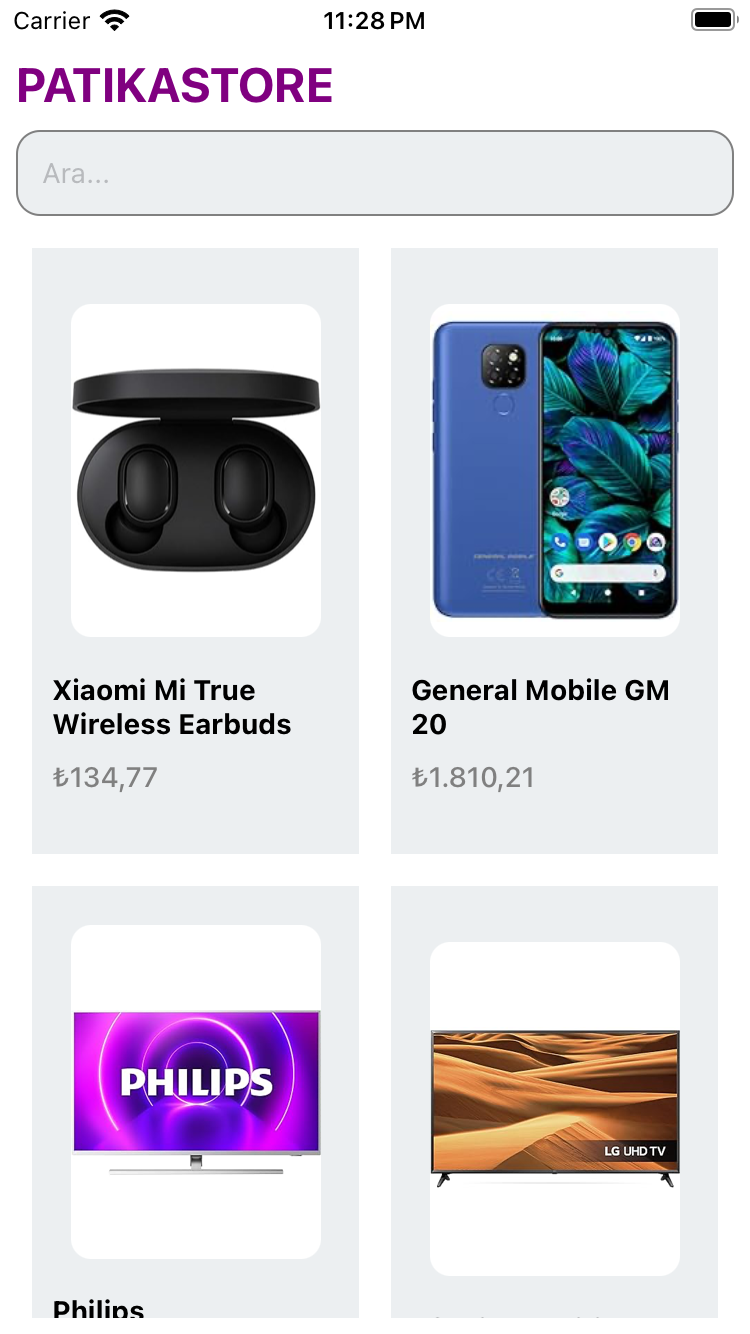 GitHub - EnginBolat/patistore: Patika.dev React Native Ödevi