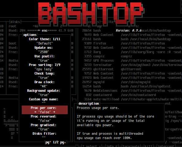 [REQUEST] Per Core CPU usage · Issue #127 · aristocratos/bashtop · GitHub