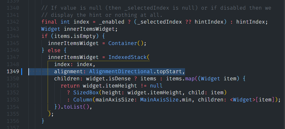 Proposal Make Dropdownbutton Itemss Alignment Customizable · Issue 81154 · Flutterflutter