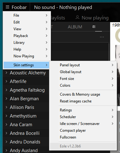 Default sort options for ALL panels. · Issue #35 · Ottodix/Eole-foobar-theme · GitHub