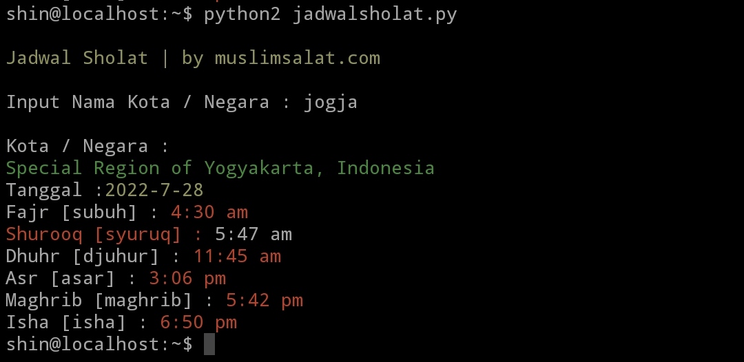 GitHub - Jenderal92/Jadwal-Sholat: python 2.7